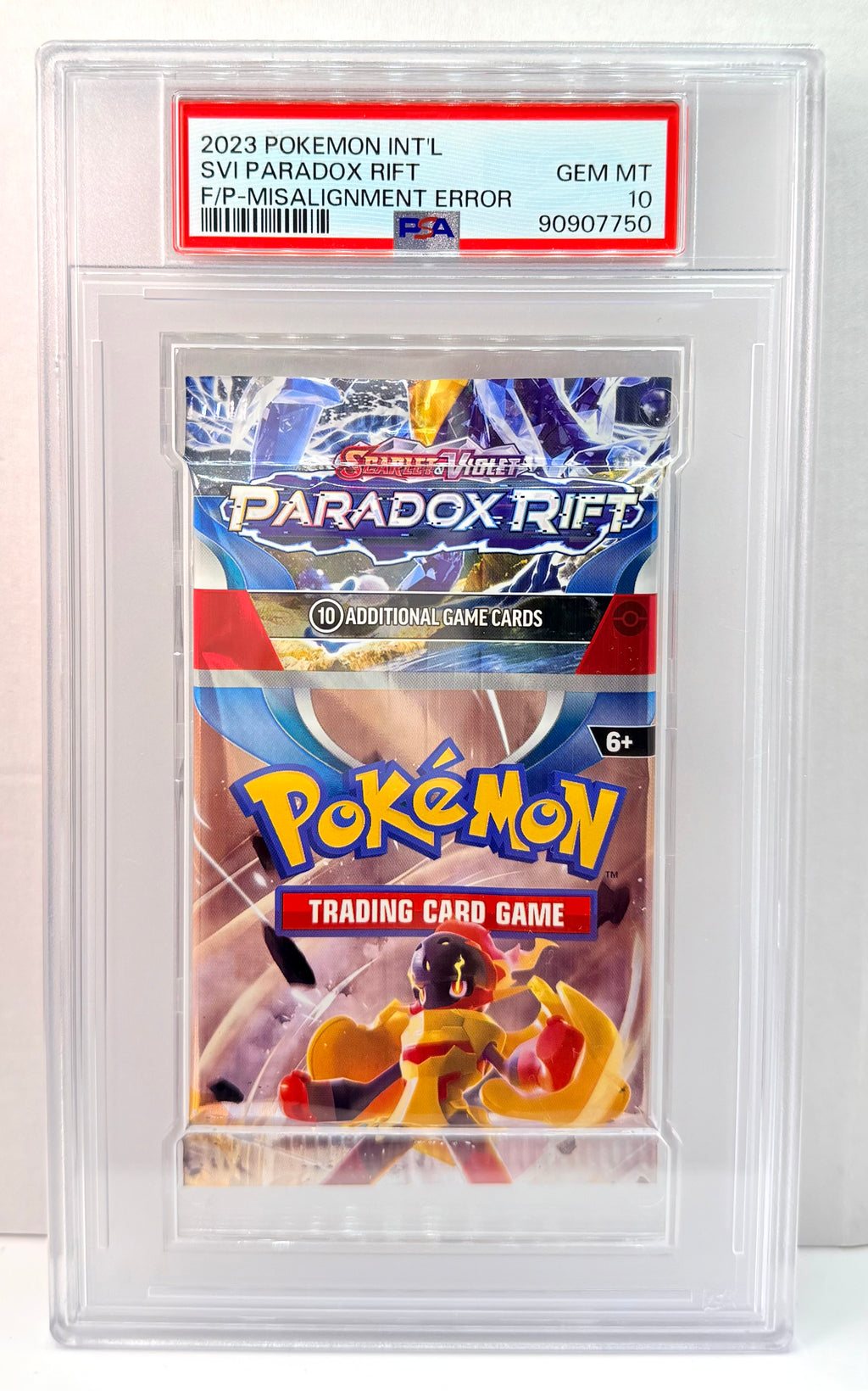PSA 10 - Error Miscut Misalignment Paradox Rift Booster Pack