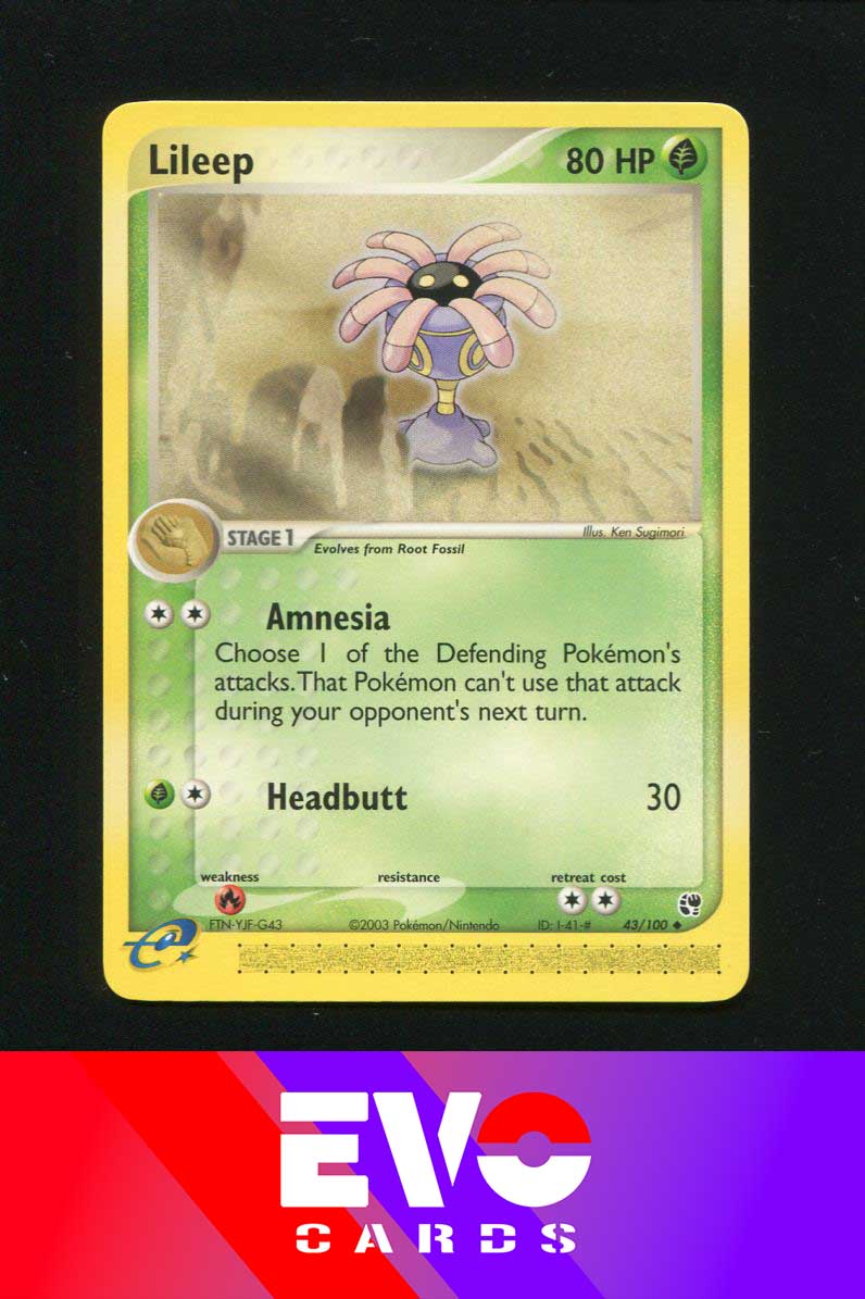 Lileep 43/100 - ex Sandstorm - Near Mint